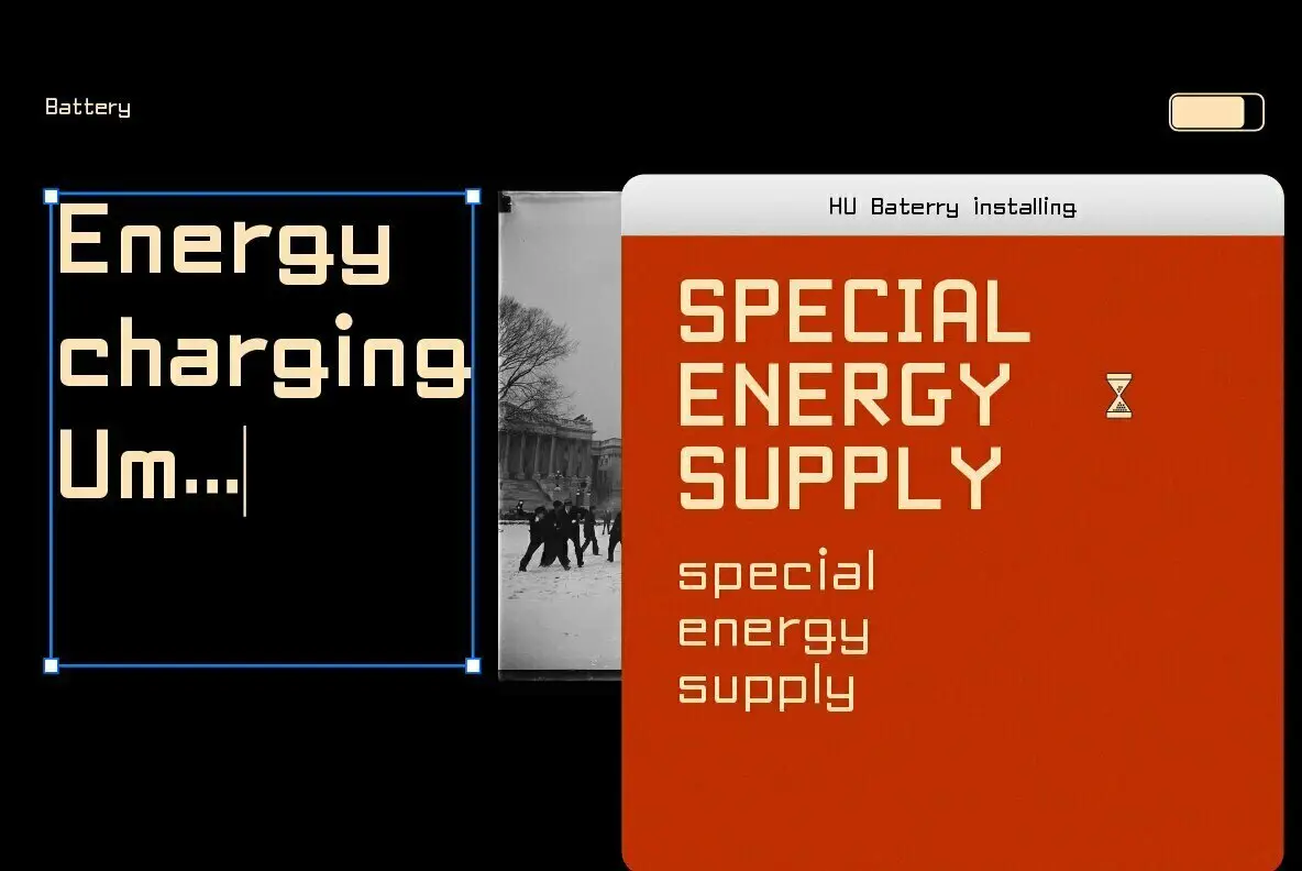 HU Battery Font - YouWorkForThem