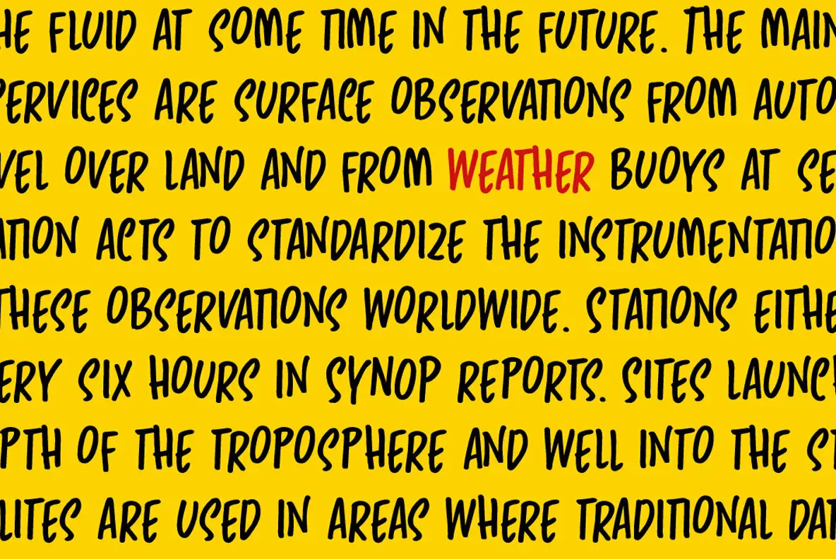 Sunny Weather Font - FontPath