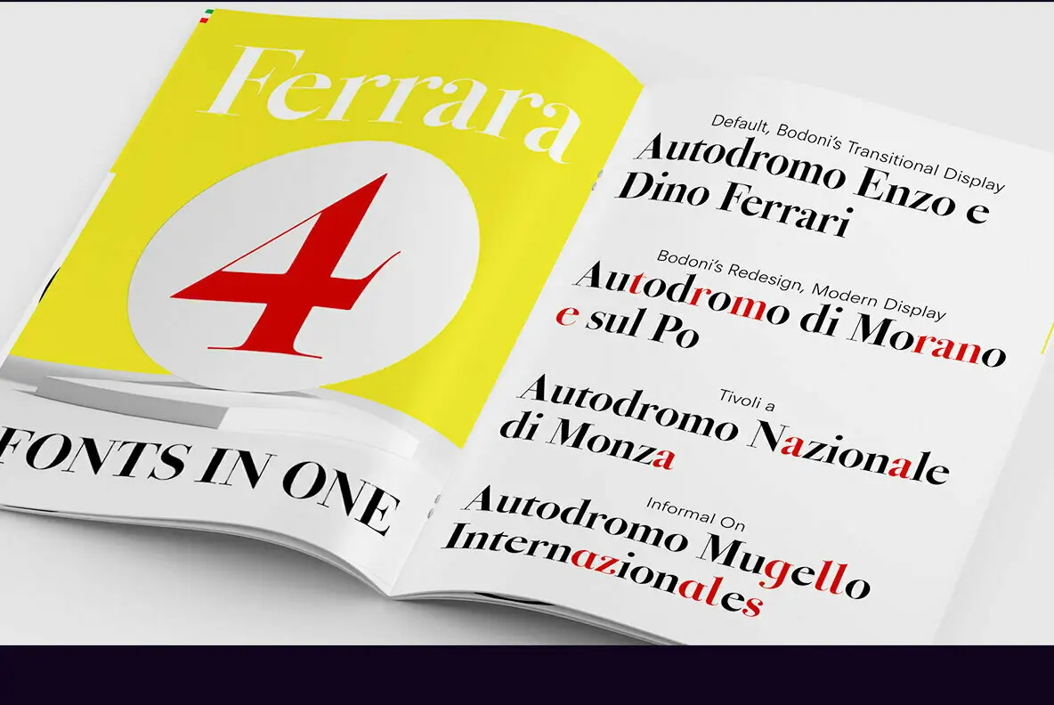 Bodoni Ferrara Font - YouWorkForThem