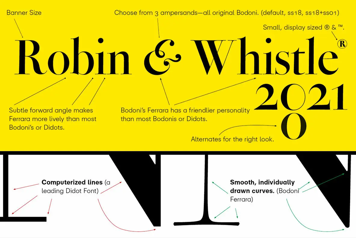 Bodoni Ferrara Font - YouWorkForThem