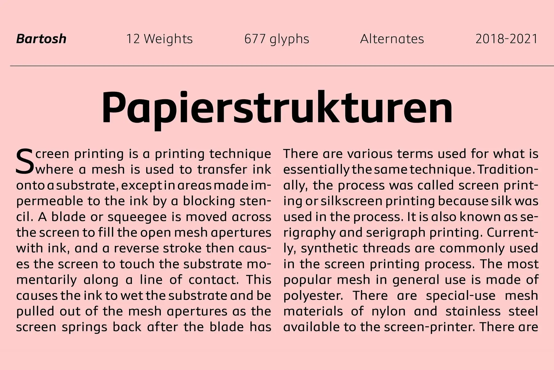 Bartosh Font - YouWorkForThem