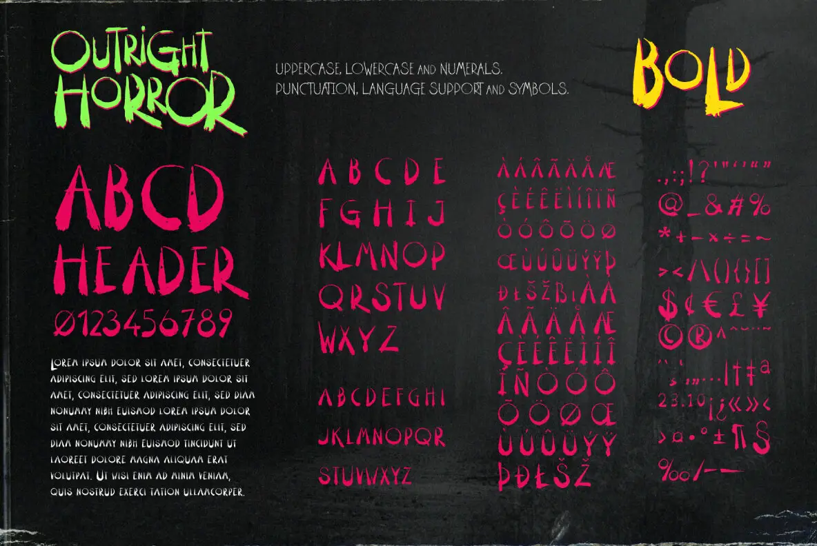 Outright Horror Font - YouWorkForThem