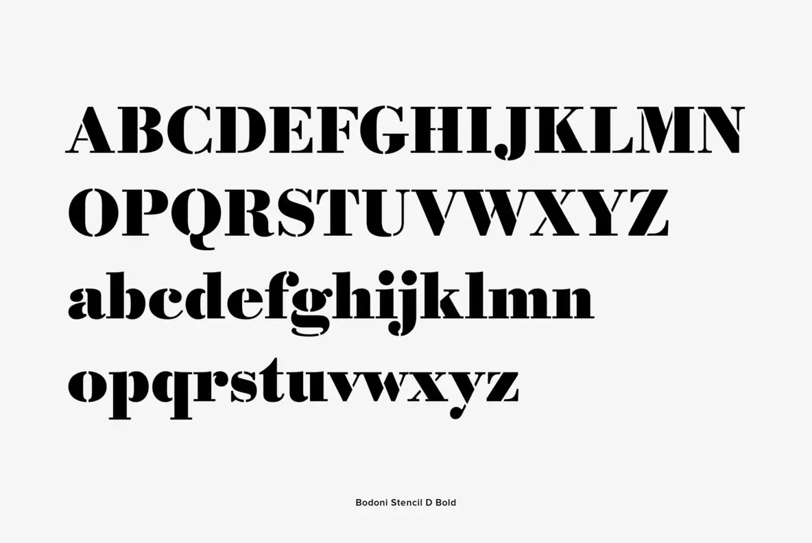 Bodoni Stencil Font - FontPath