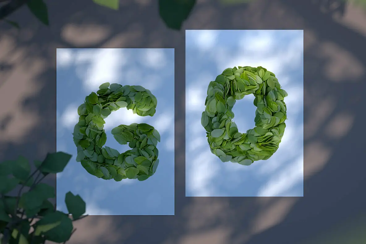 Summer Leaves SVG Font - YouWorkForThem