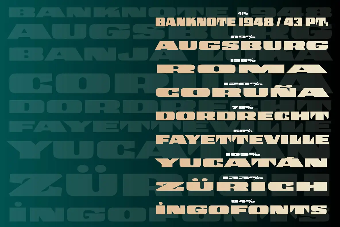 Banknote 1948 Font - YouWorkForThem