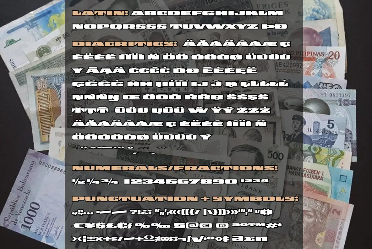 Banknote 1948 Font - YouWorkForThem