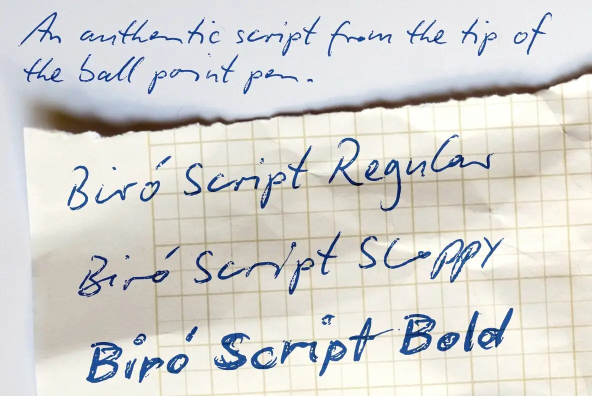 Biro Script Plus Font - FontPath