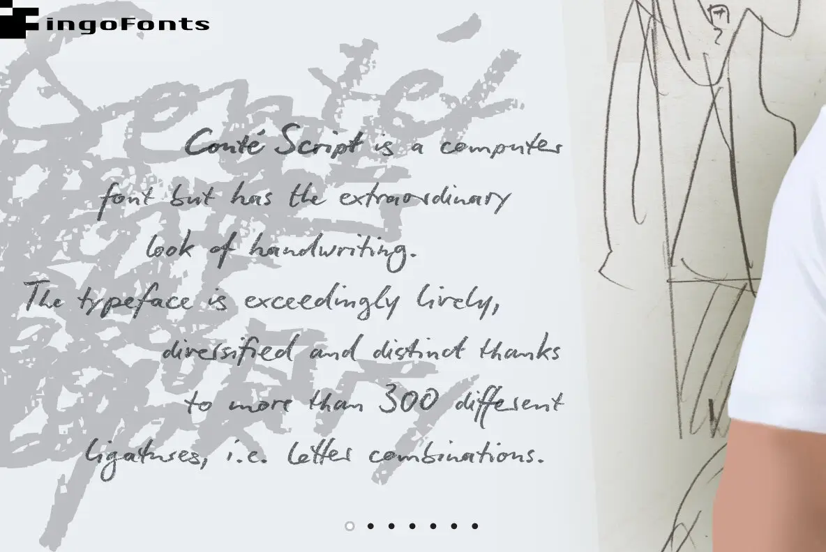 Conte Script Plus Font - YouWorkForThem