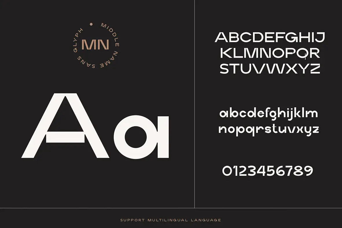 Middle Name Font - YouWorkForThem