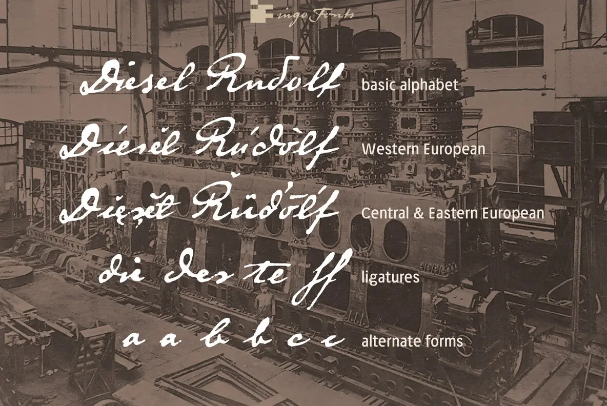 Diesel Rudolf Script Font - FontPath