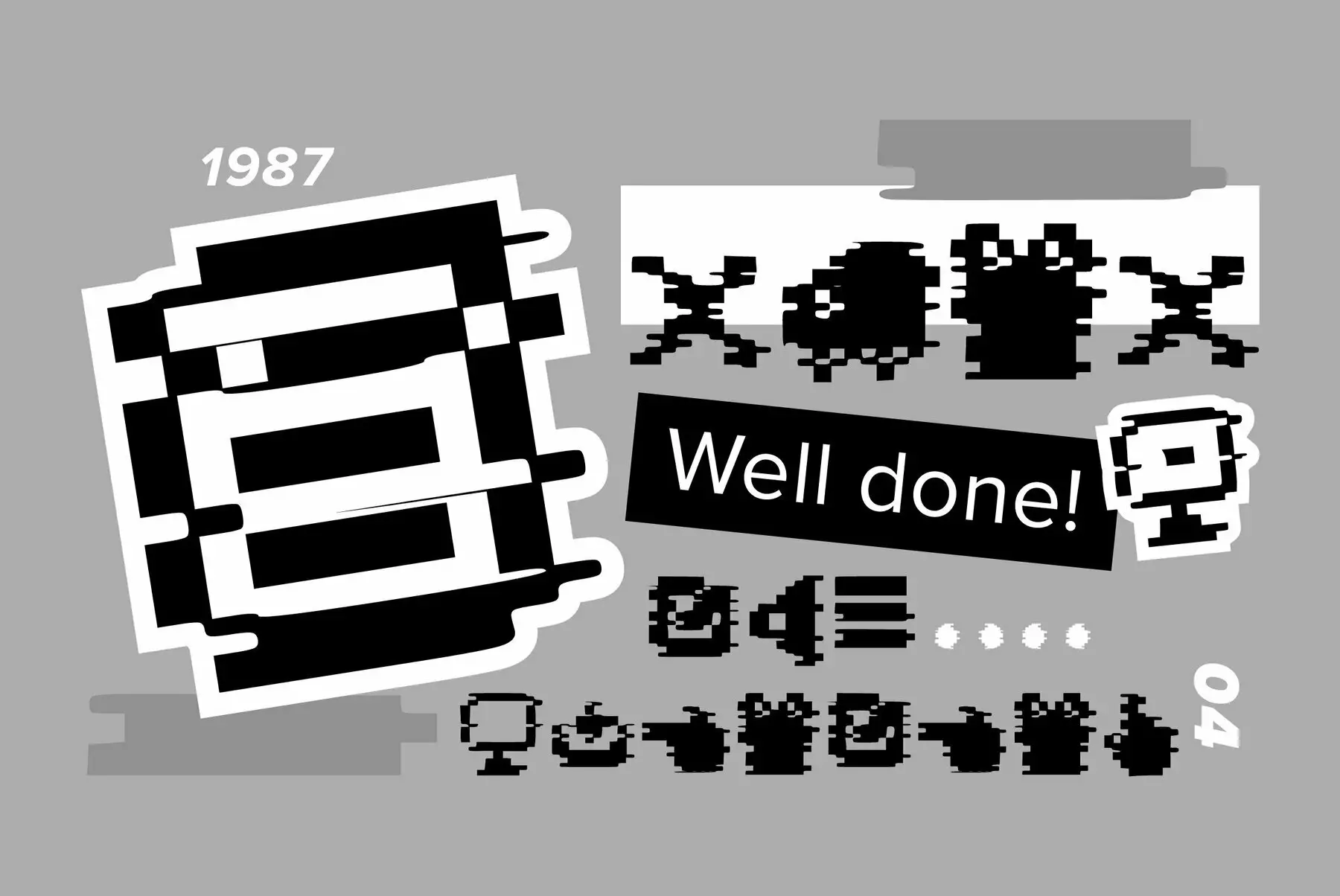 Big Glitch Icon Font - YouWorkForThem