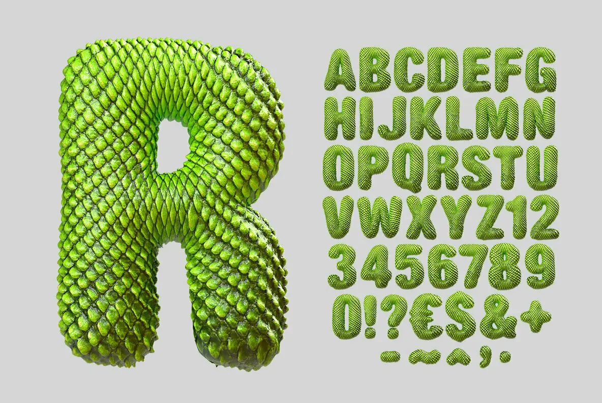Dragonskin SVG Font Font - FontPath