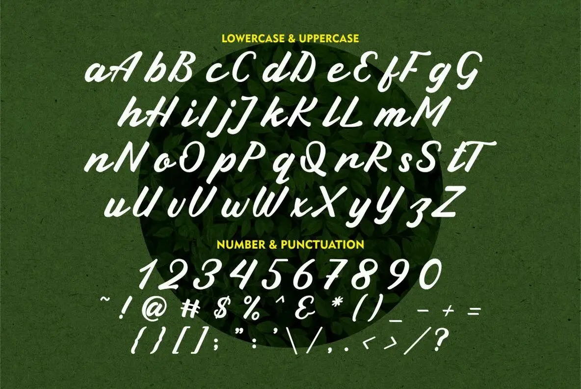 Green Leaf Font - YouWorkForThem