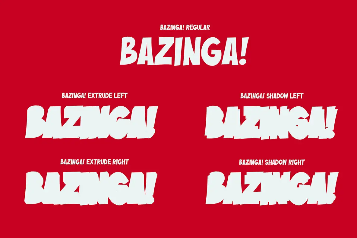 Bazinga Font - FontPath