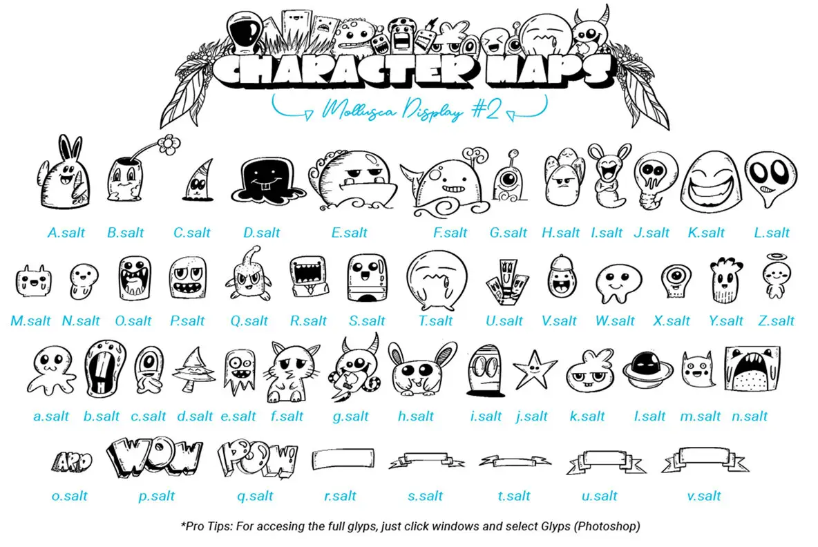 Mollusca Font Trio Font - FontPath