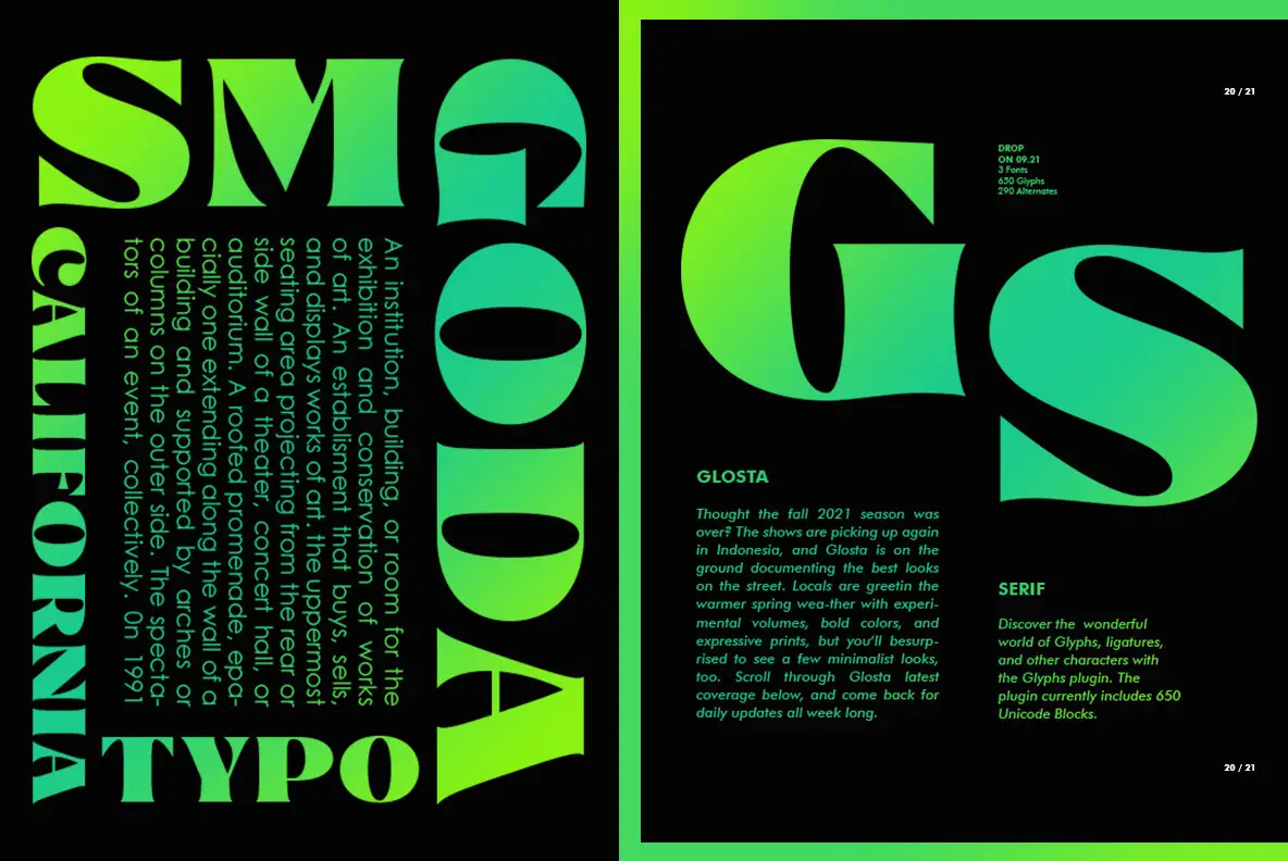 Glosta Font - YouWorkForThem