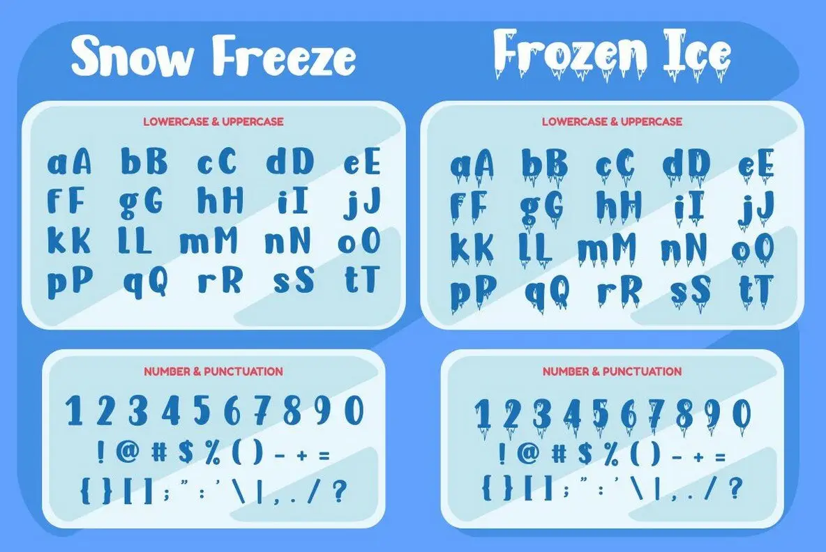Snow Freeze Font - YouWorkForThem