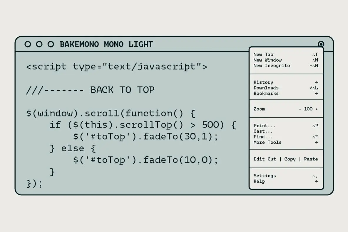 Bakemono Font - YouWorkForThem