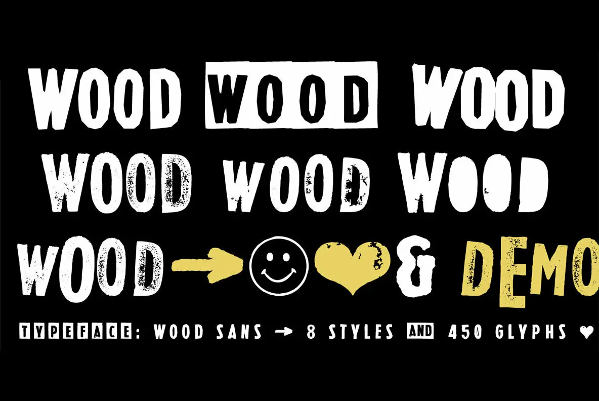 Wood Sans Font - YouWorkForThem