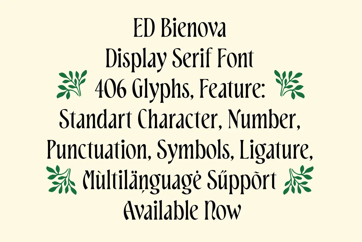 ED Bienova Font - YouWorkForThem