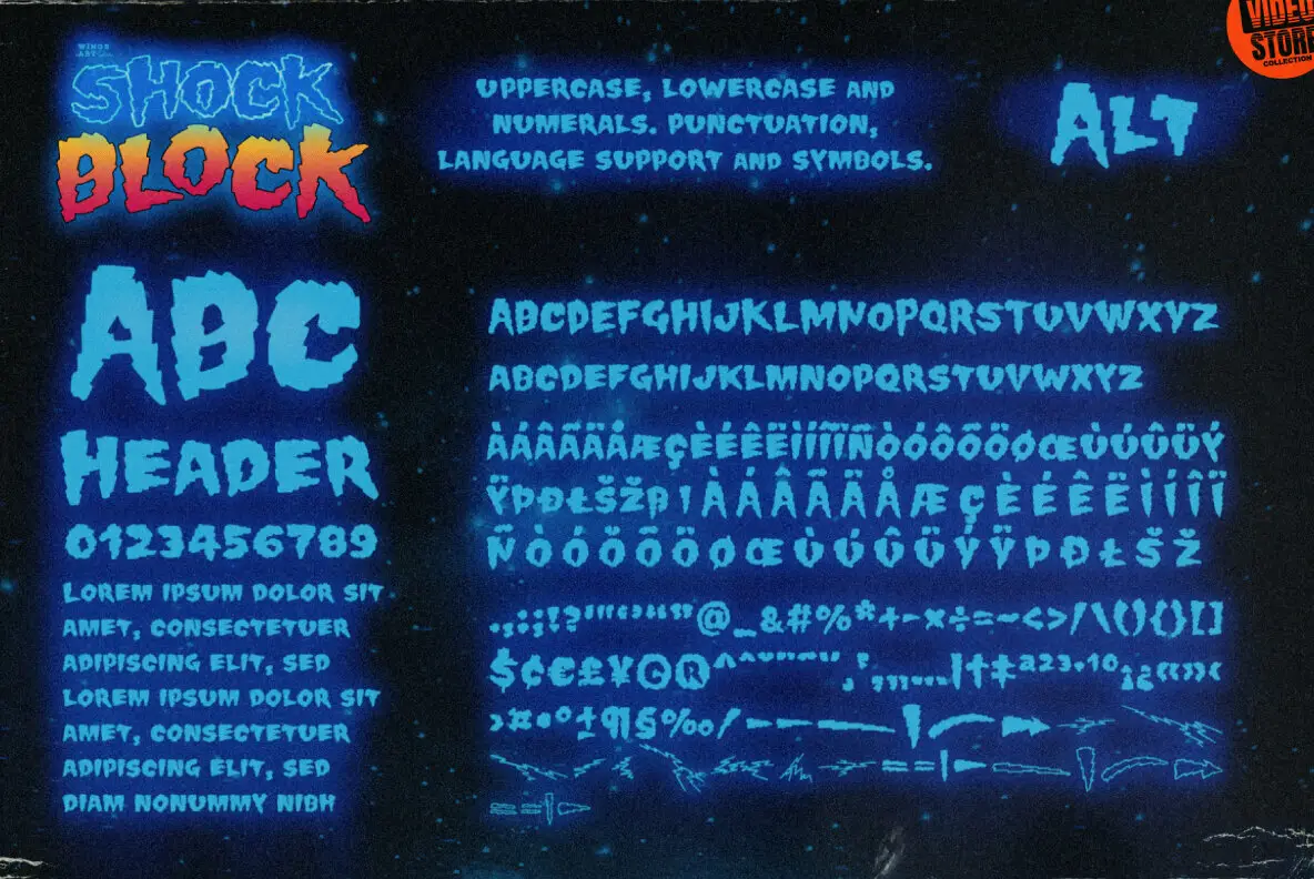 Shock Block Font - FontPath