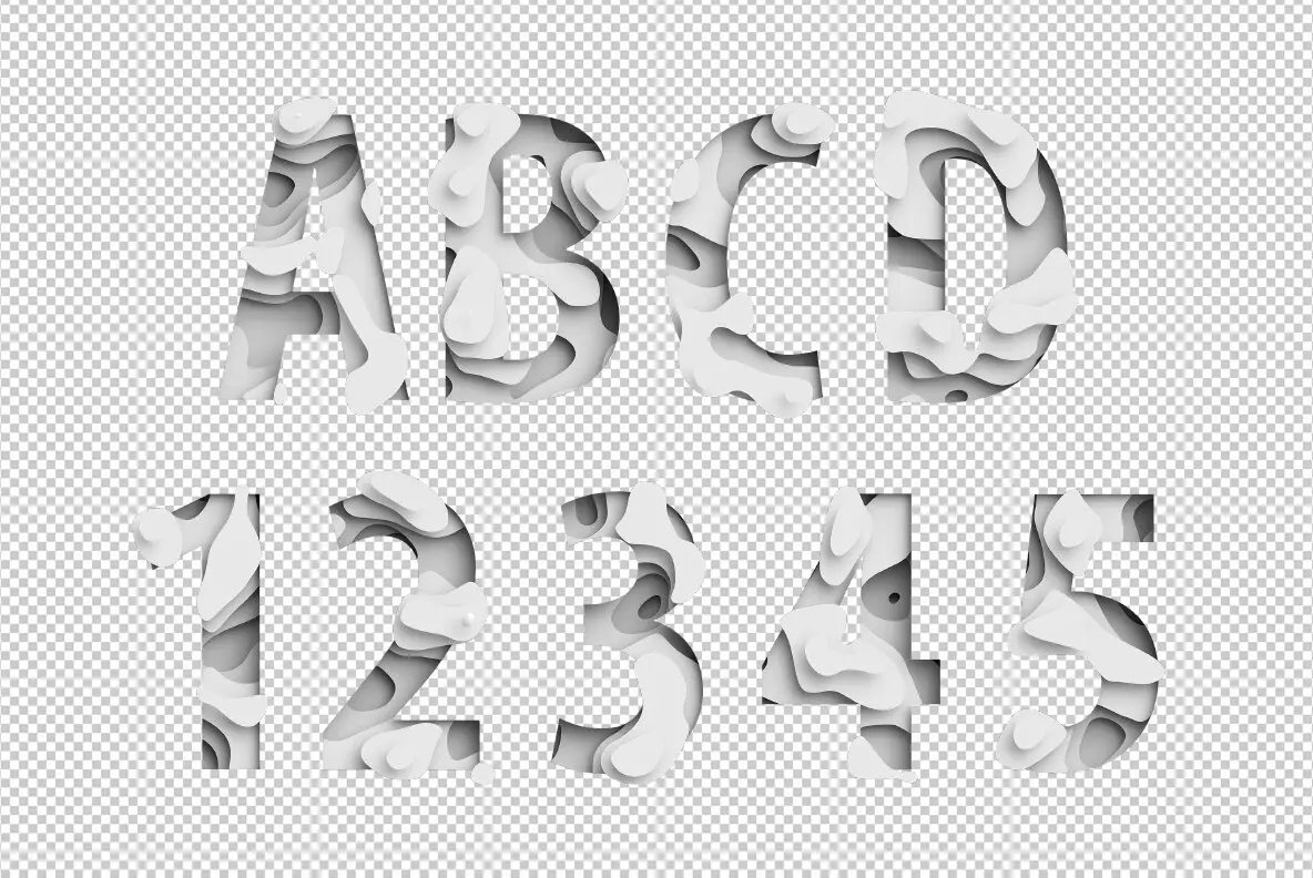 Paper Waves SVG Font Font - FontPath