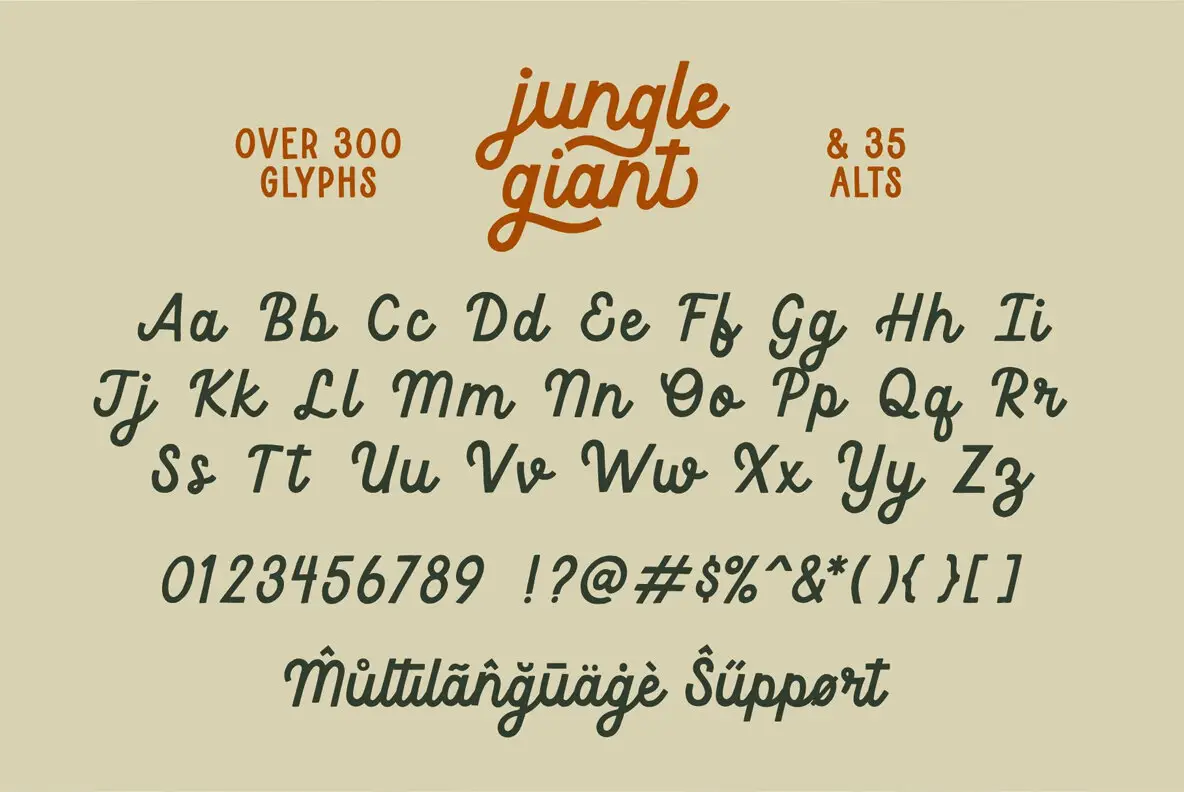 Jungle Giant Font Duo - YouWorkForThem