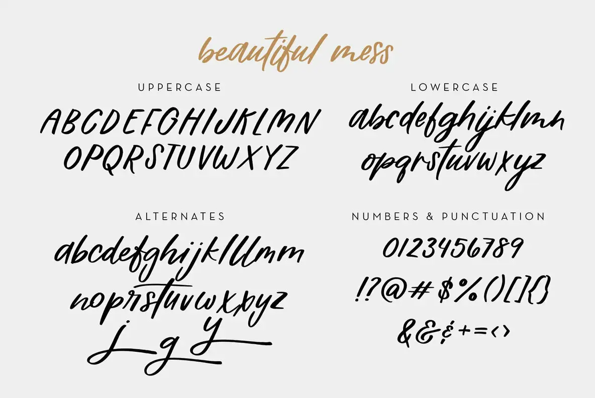 Beautiful Mess Font - FontPath