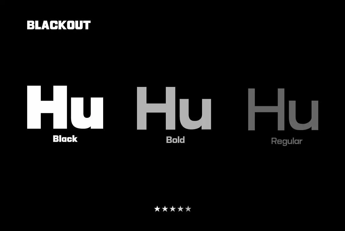 HU Blackout Font - FontPath