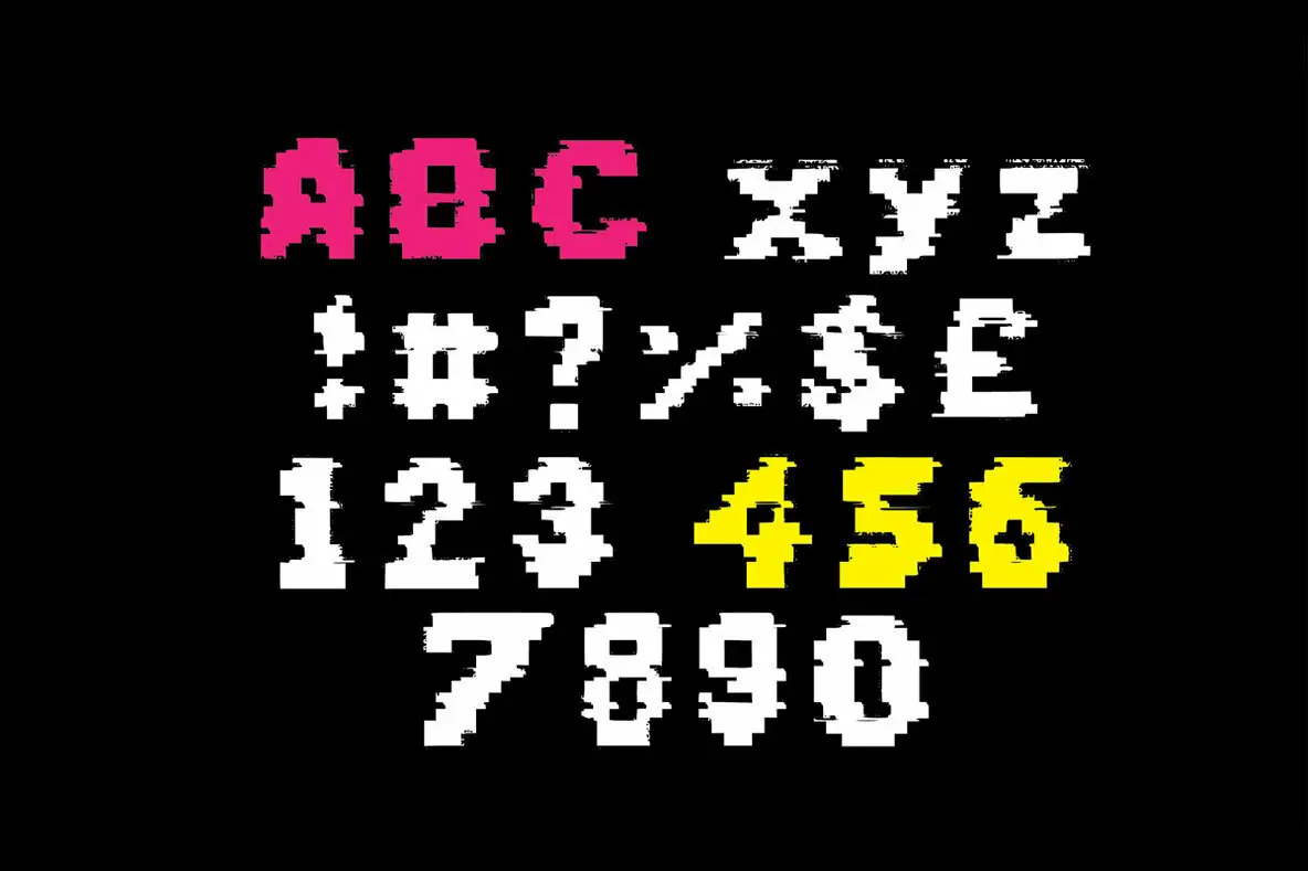Big Glitch Font Font - FontPath