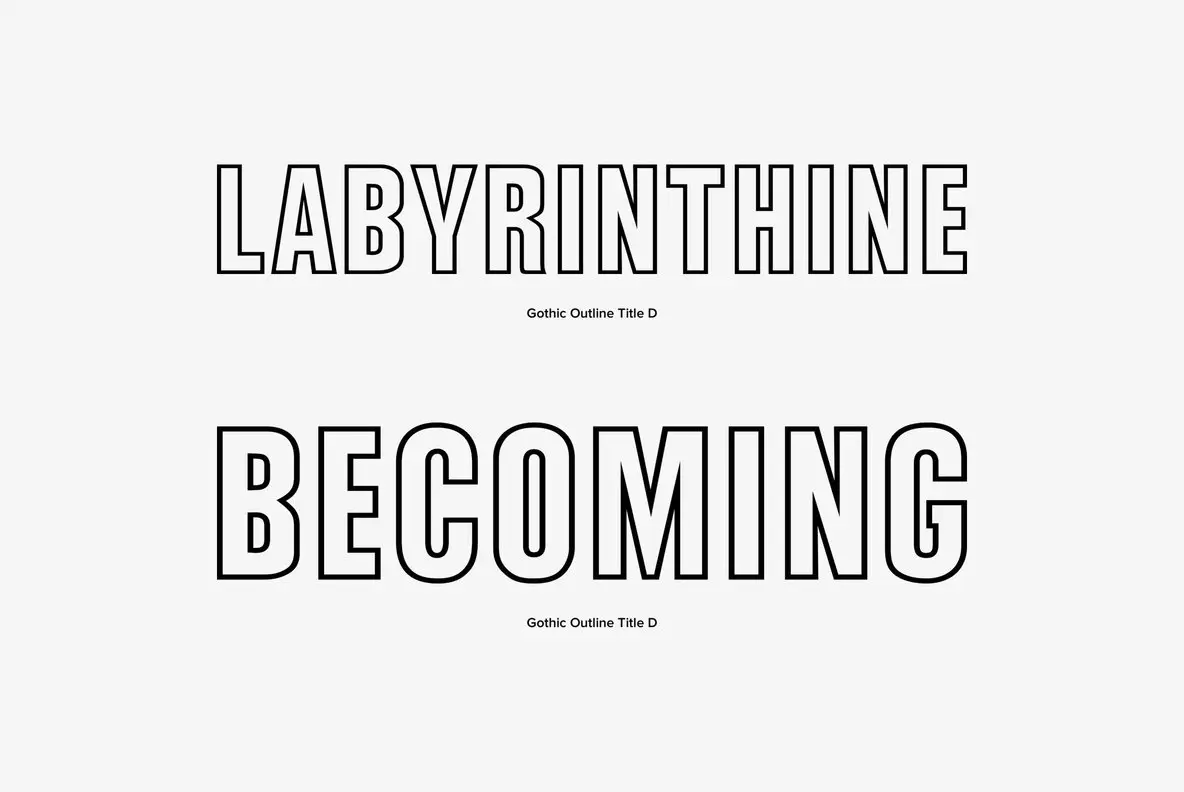 Gothic Outline Font - FontPath