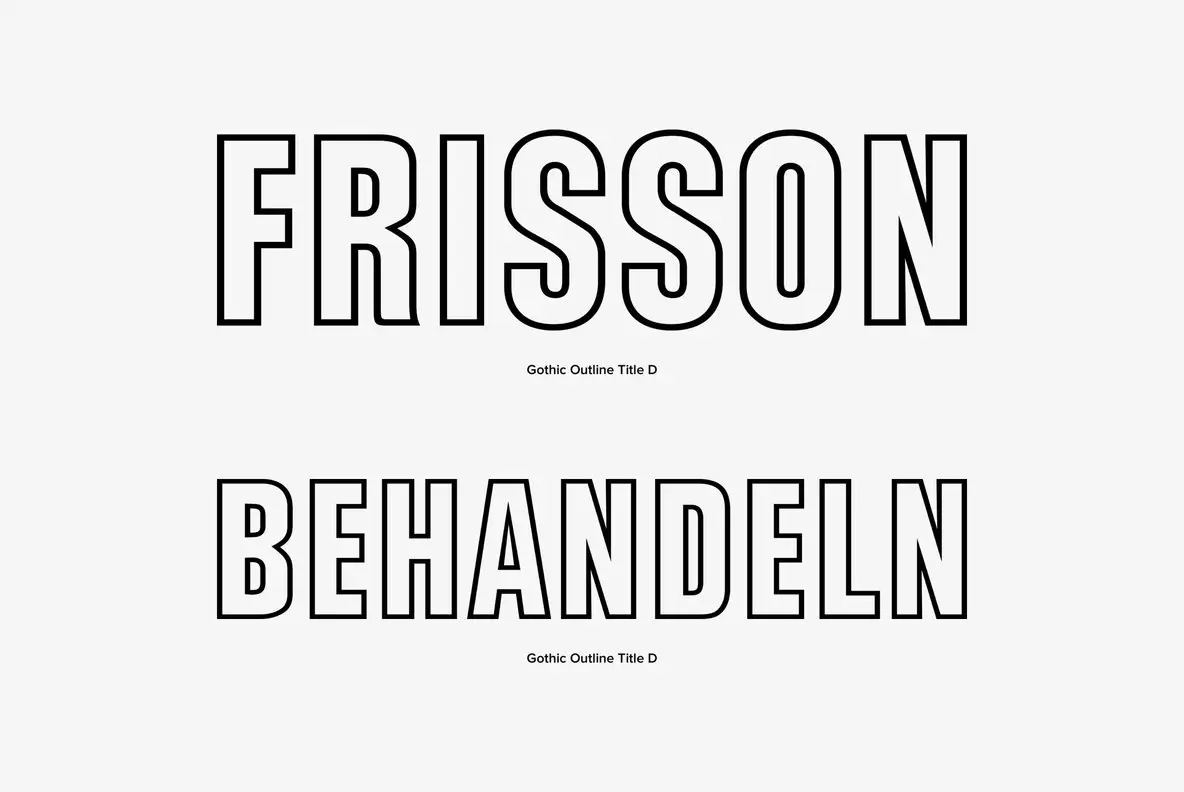 Gothic Outline Font - YouWorkForThem