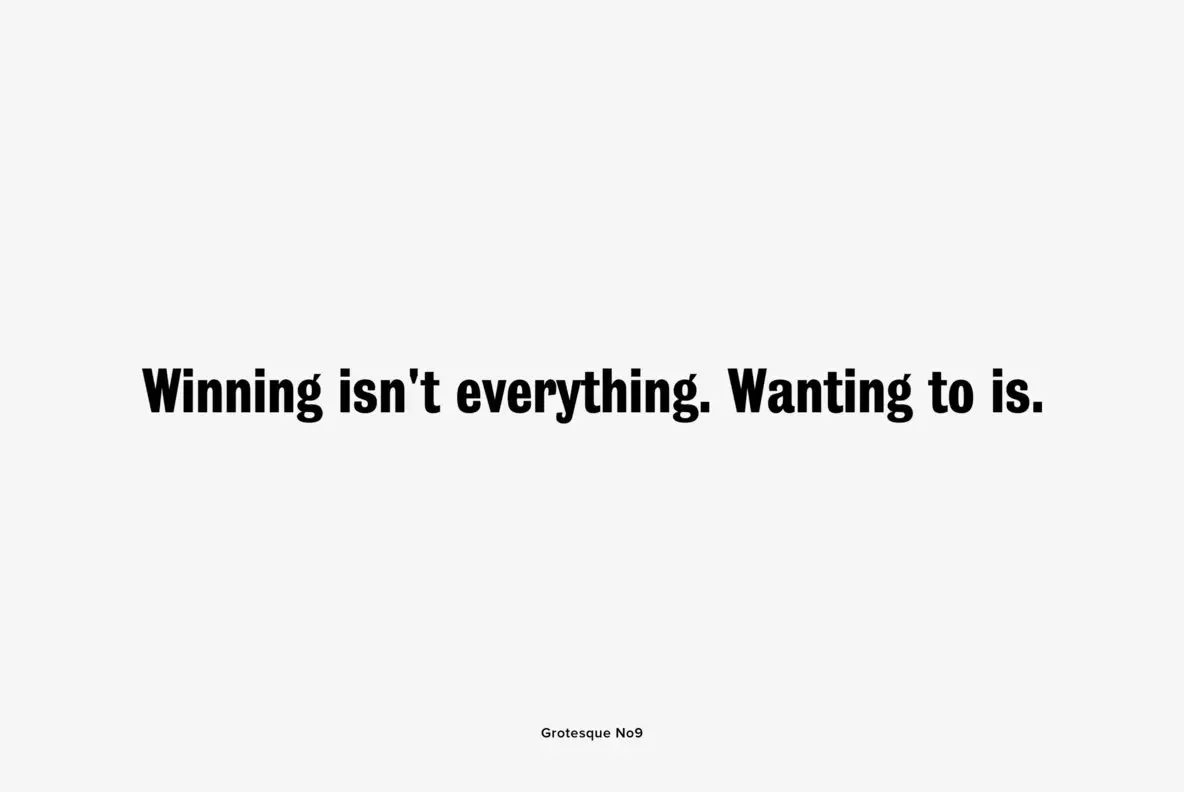 Grotesque No 9 Font - YouWorkForThem