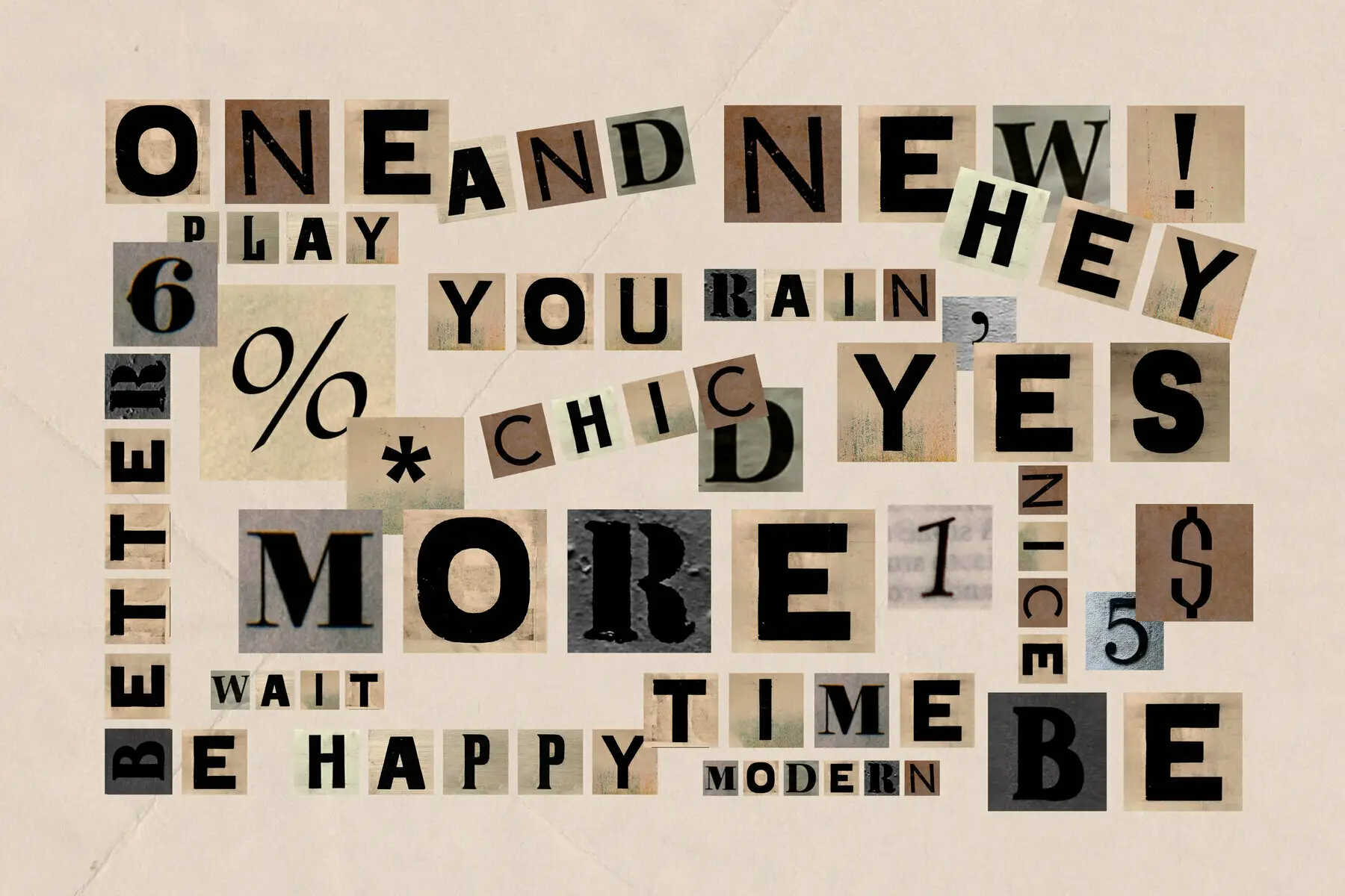 Craft Collage SVG Font - YouWorkForThem