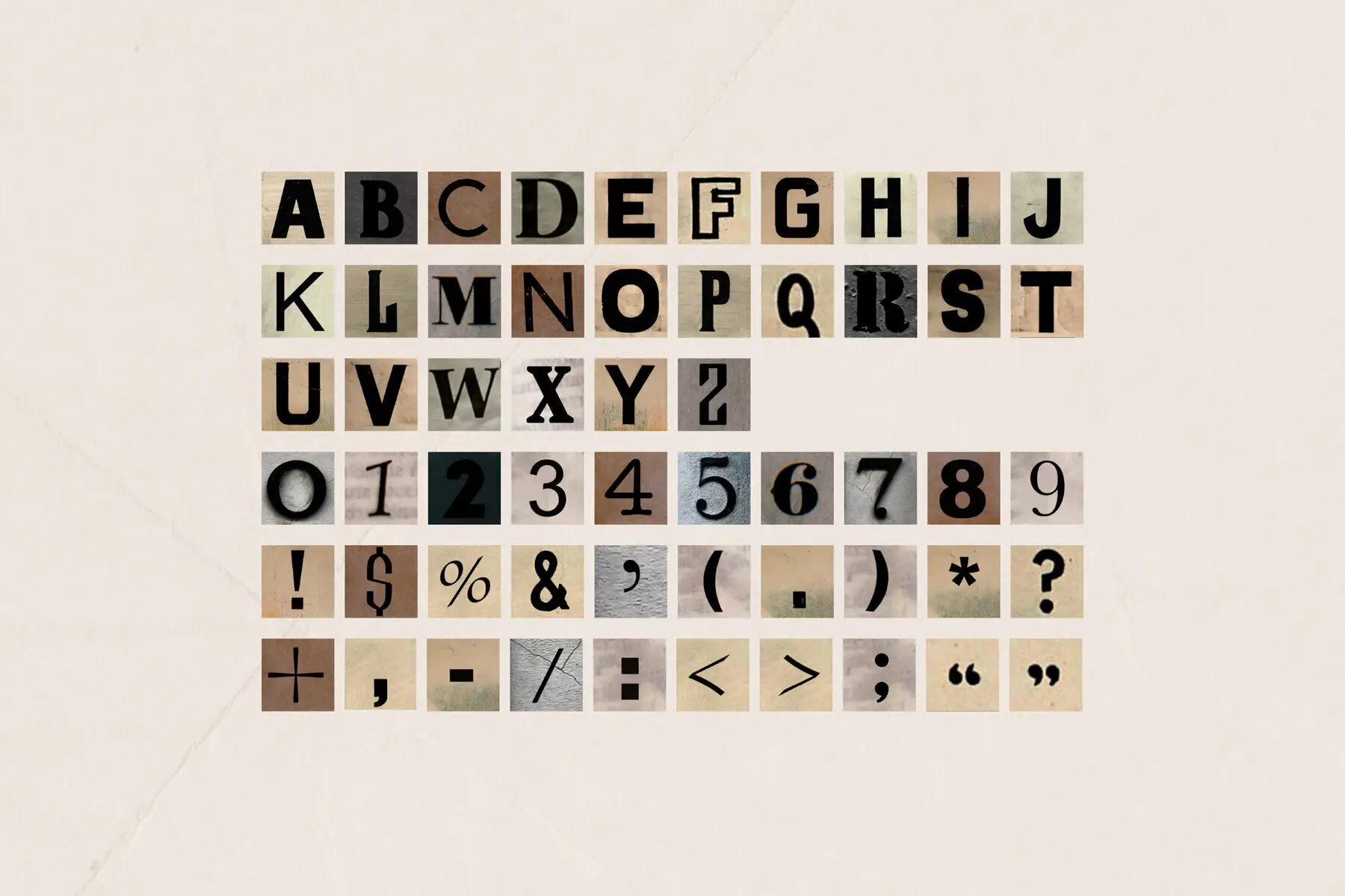 Craft Collage SVG Font - YouWorkForThem