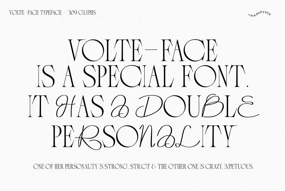 Volte Face Font - YouWorkForThem