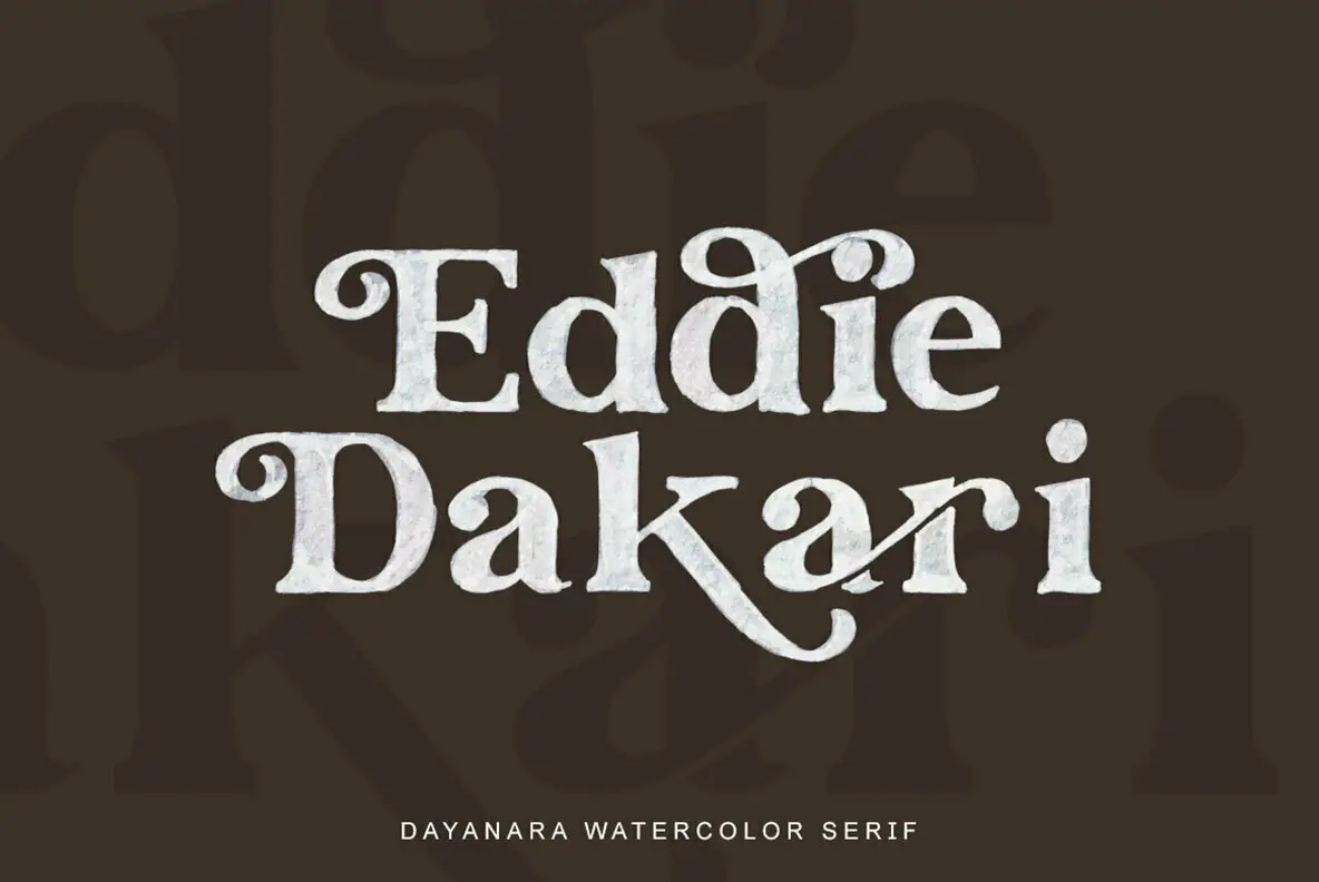 Dayanara - Watercolor SVG Font - FontPath