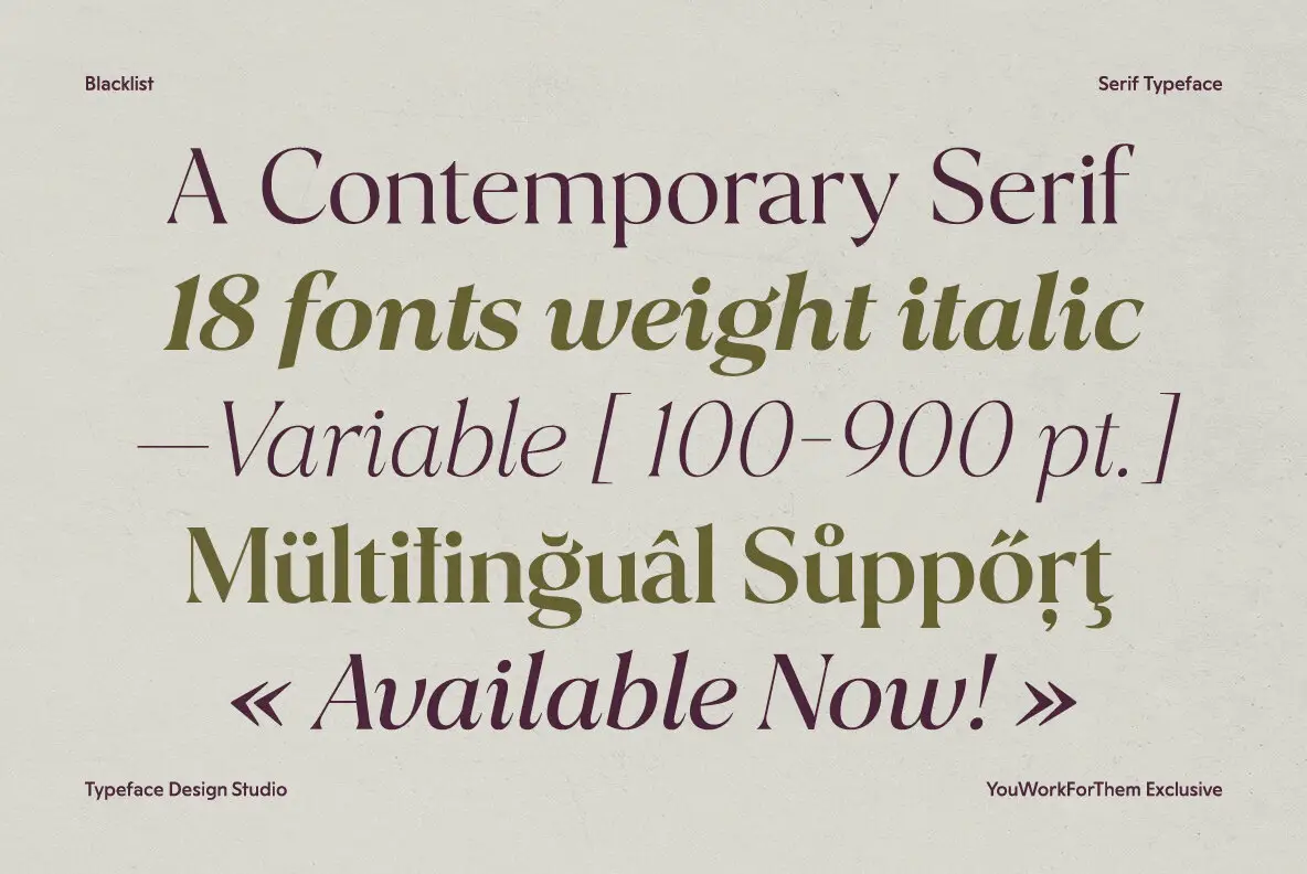 Blacklist Font - YouWorkForThem