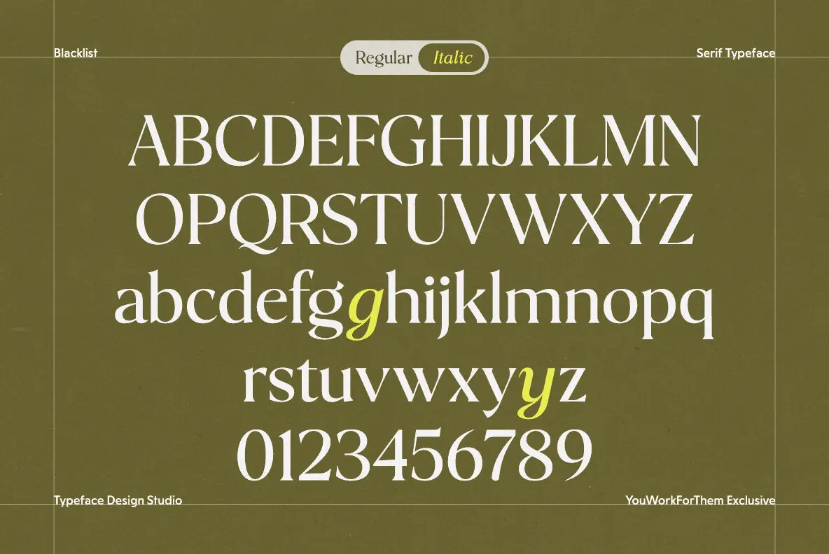 Blacklist Font - YouWorkForThem