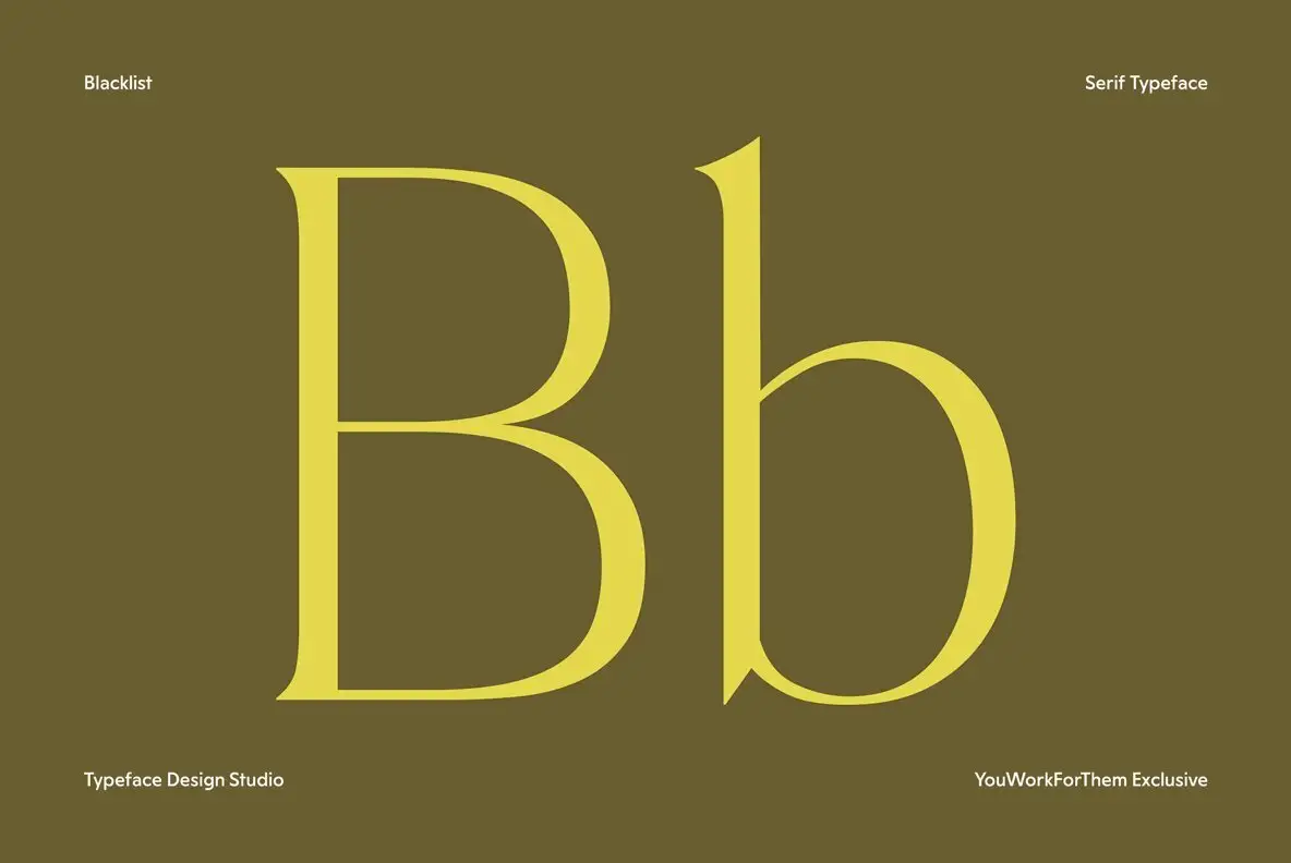 Blacklist Font - YouWorkForThem