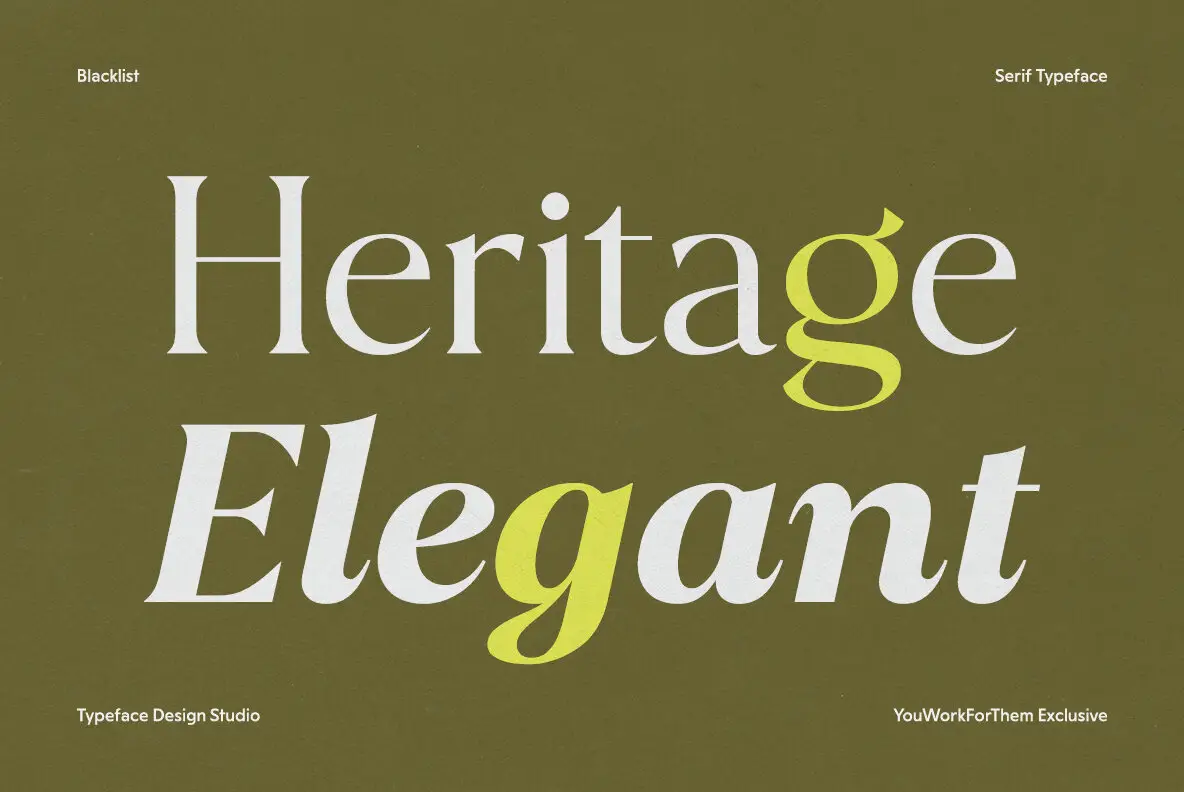 Blacklist Font - YouWorkForThem