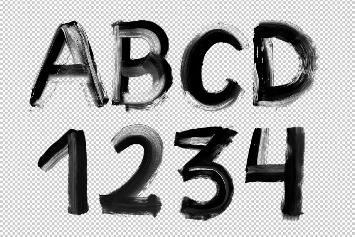Black Brush Paint SVG Font - YouWorkForThem