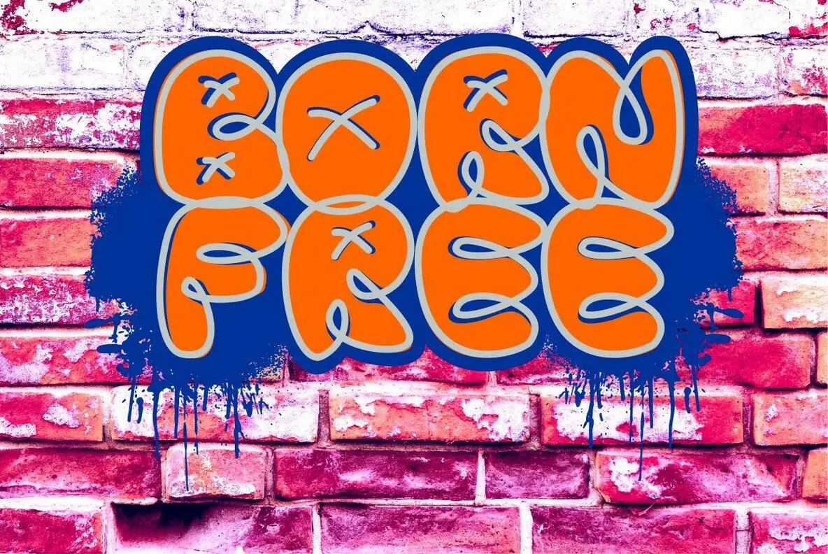 Graffiti Line Font - YouWorkForThem