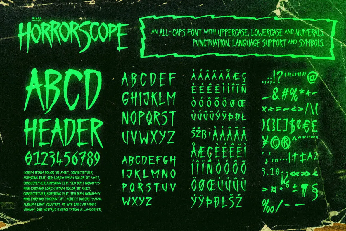 HorrorScope Font - YouWorkForThem