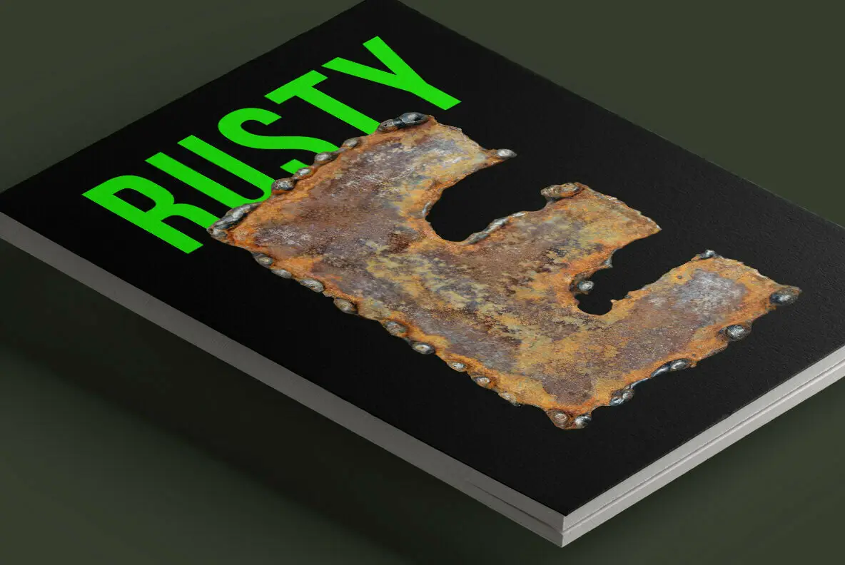 Rusty Metal SVG Font - YouWorkForThem