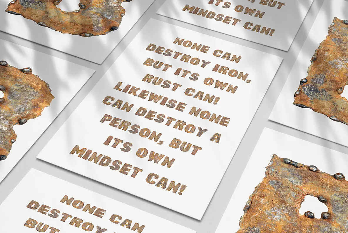 Rusty Metal SVG Font - YouWorkForThem