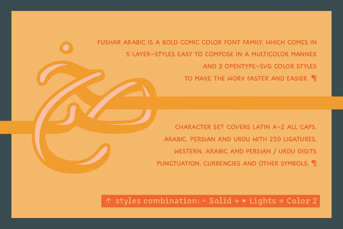 Fushar Arabic - SVG Color Font - YouWorkForThem