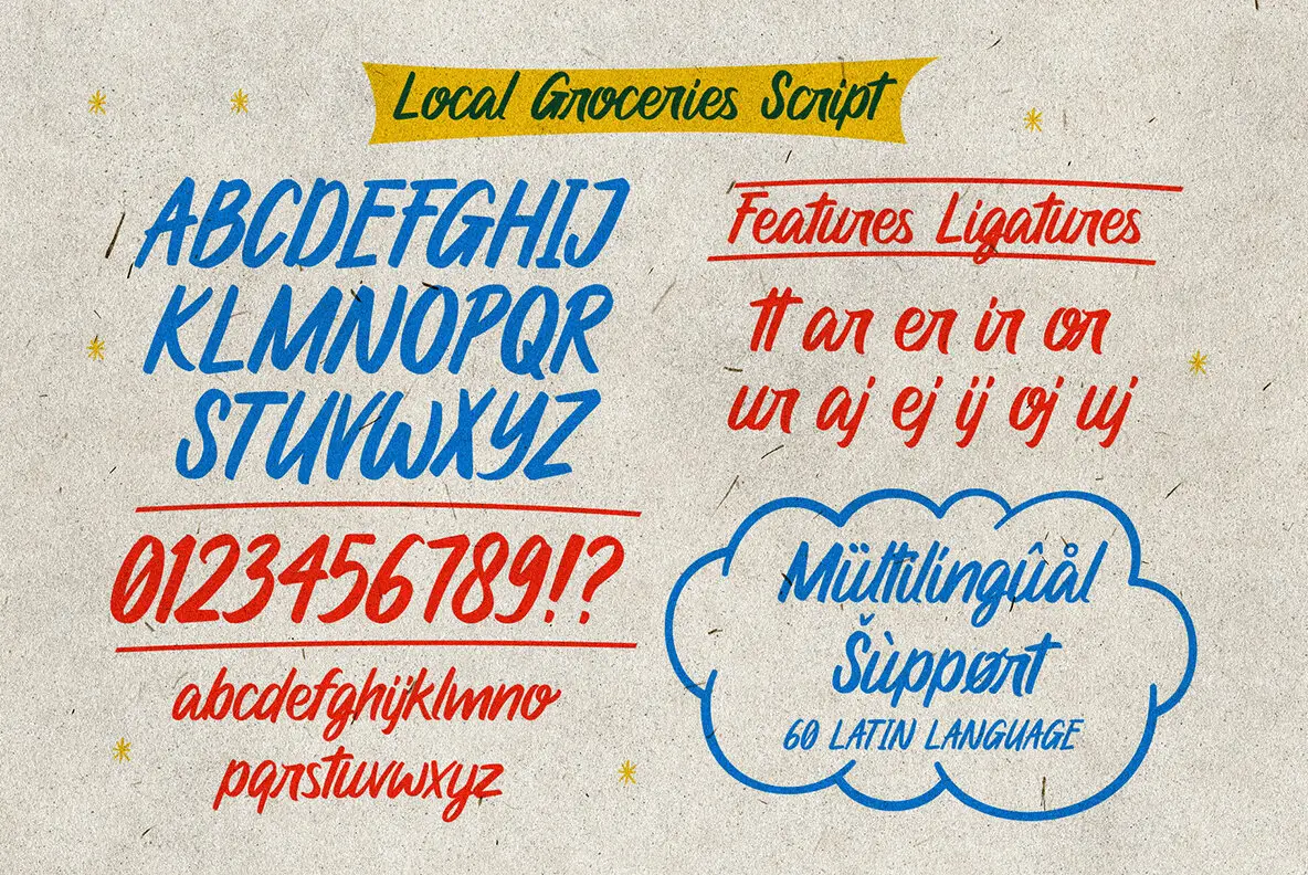Local Groceries Font Duo Font - FontPath