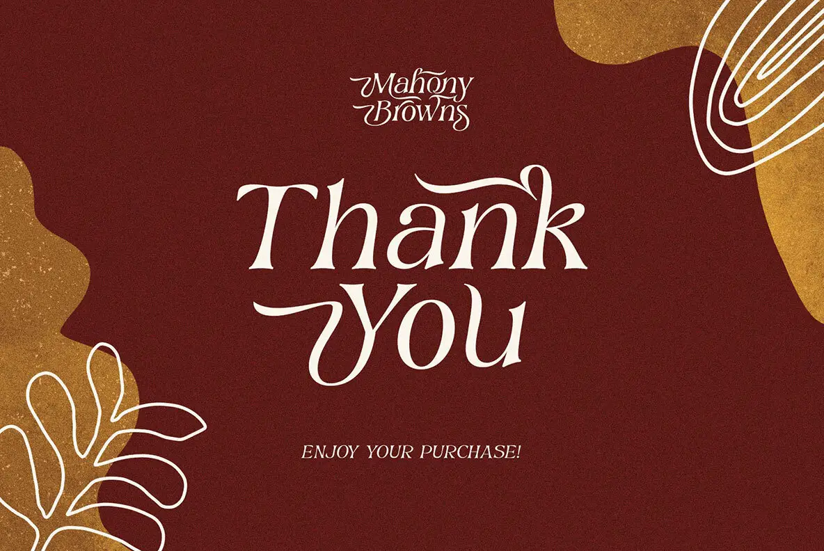 Mahony Browns Font - YouWorkForThem
