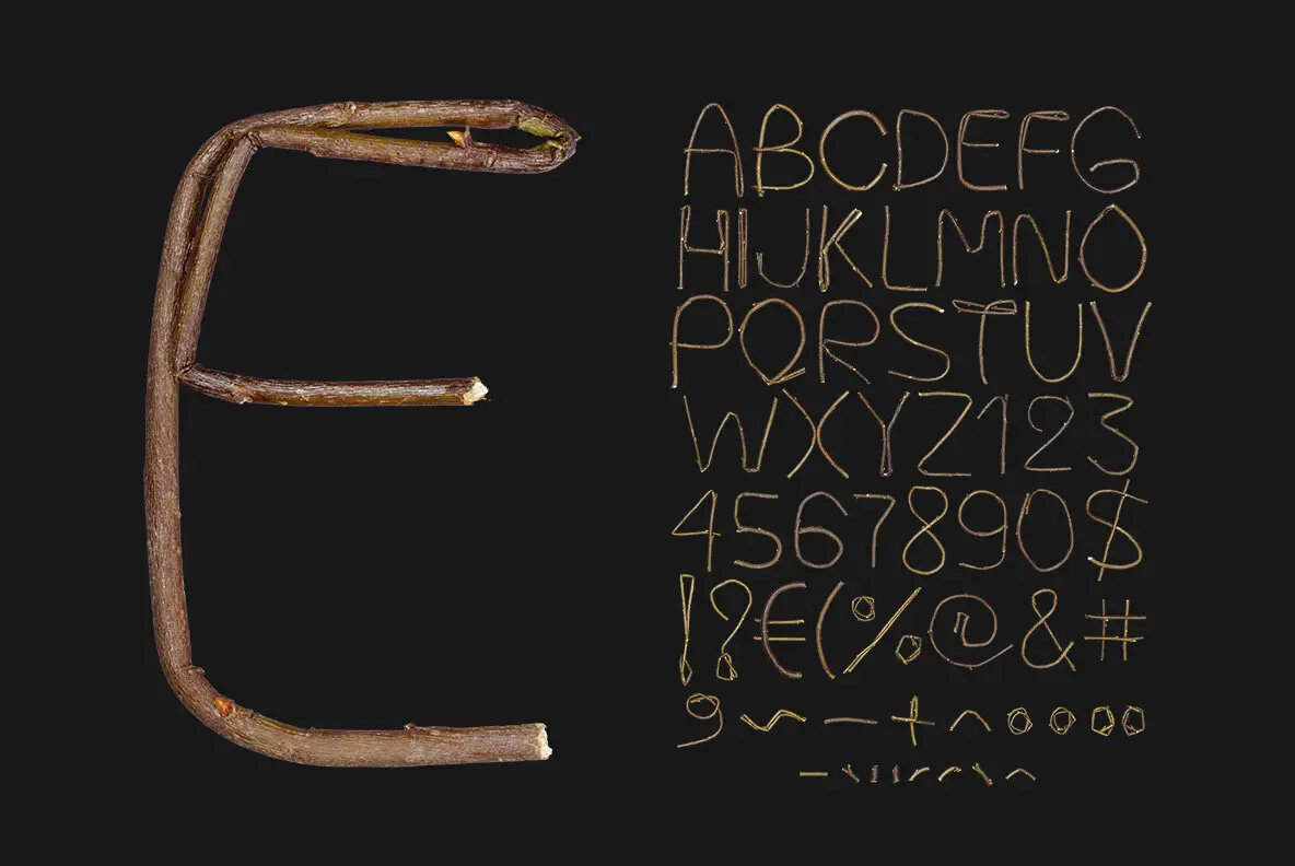 Single Twig SVG Font Font - FontPath